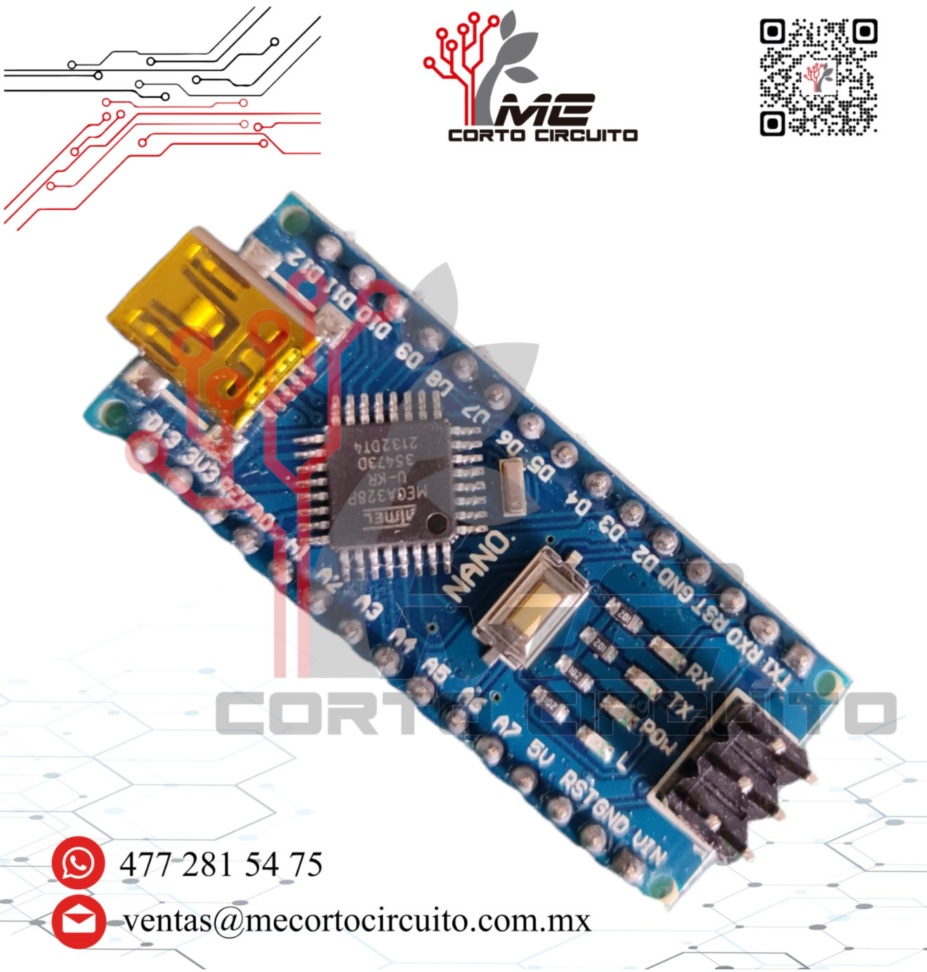 ARDUINO NANO CH340 – Corto Circuito