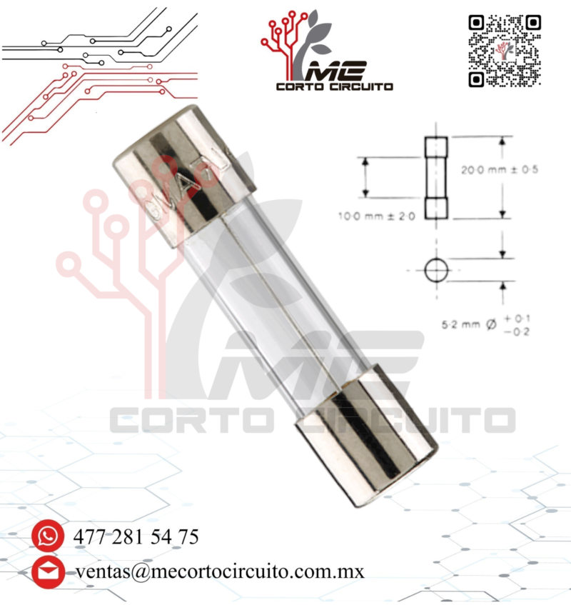 FUSIBLE DE VIDRIO EUROPEO 250V – Corto Circuito