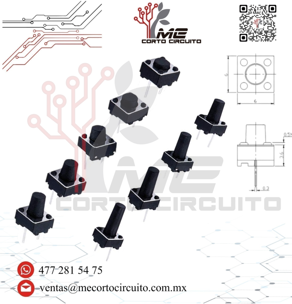 PUSH BUTTON 2 PINES – Corto Circuito