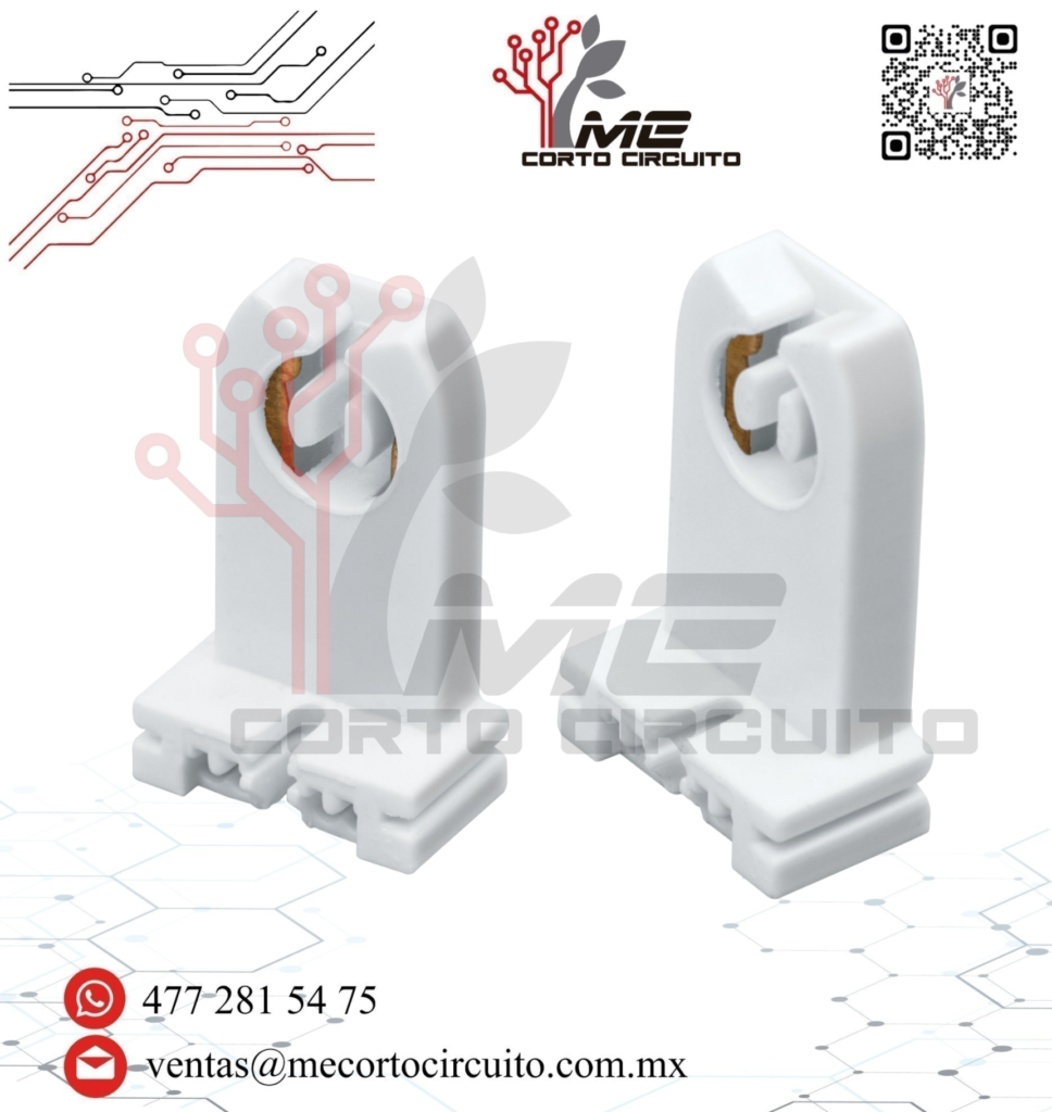 PORTALÁMPARAS PARA TUBO LED BASE G13 – Corto Circuito