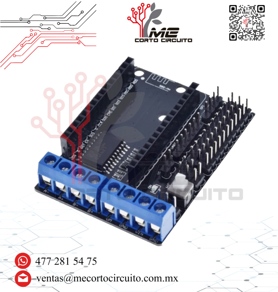 MÓDULO SHIELD L293D PARA NODEMCU – Corto Circuito