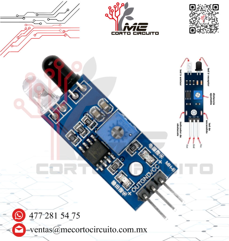Modulo Detector De ObstÁculos Fc 51 Infrarrojo Corto Circuito