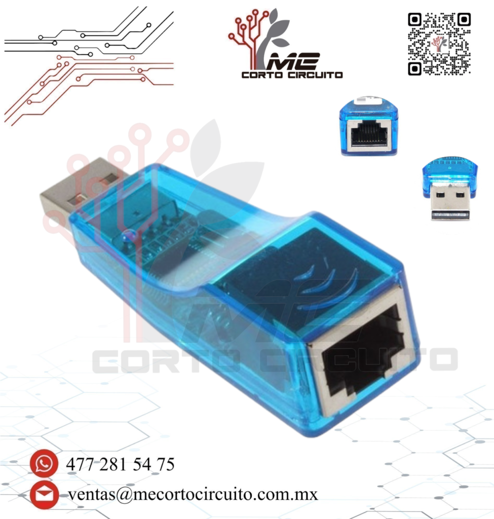 ADAPTADOR USB A PUERTO DE RED RJ45 – Corto Circuito
