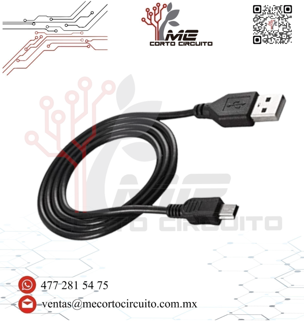 CABLE USB A MINI USB 80CM – Corto Circuito