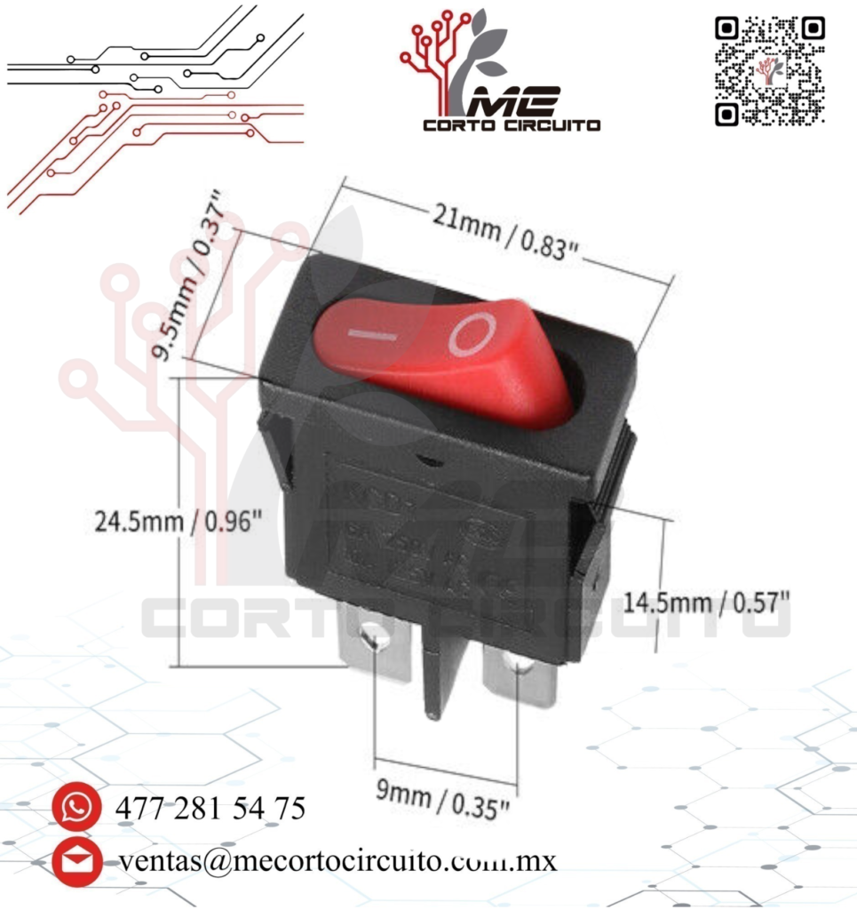 SWITCH 2 PINES 1P-1T 10A 125V – Corto Circuito