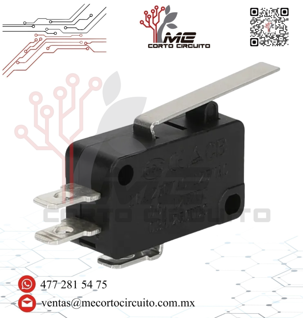 MICRO SWITCH 3 PINES CON LAMINA 16A 250V – Corto Circuito