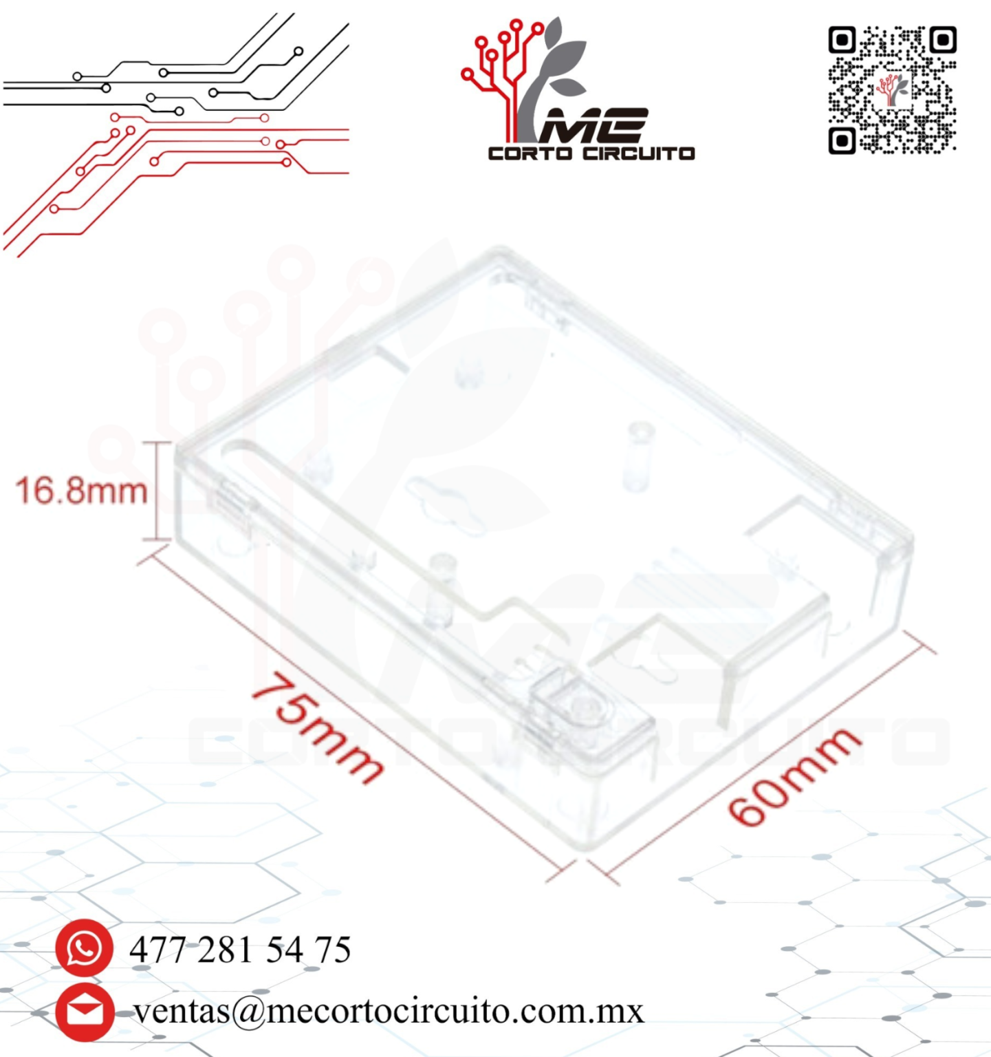 CARCASA DE PLASTICO PARA ARDUINO UNO R3 – Corto Circuito