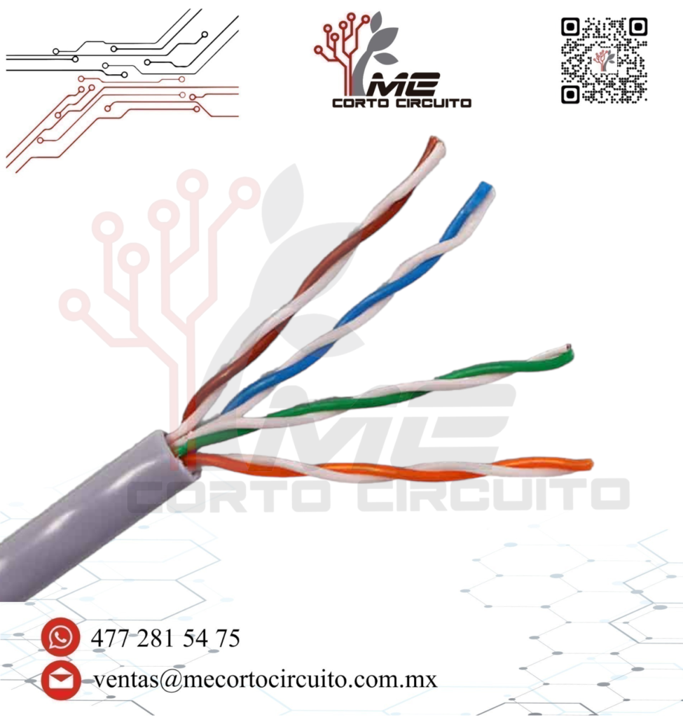 1 METRO DE CABLE UTP 4 PARES CAT5 – Corto Circuito