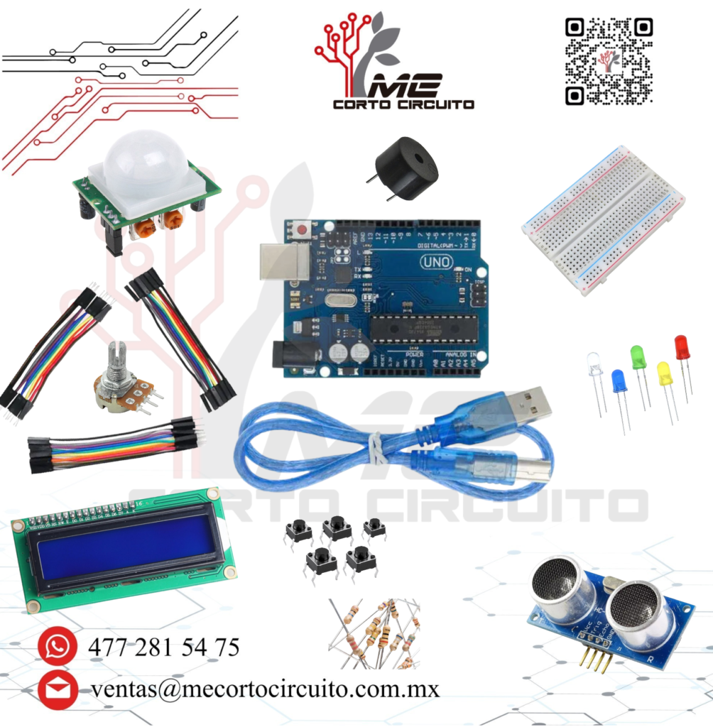 KIT DE ARDUINO UNO R3 DIP BÁSICO – Corto Circuito