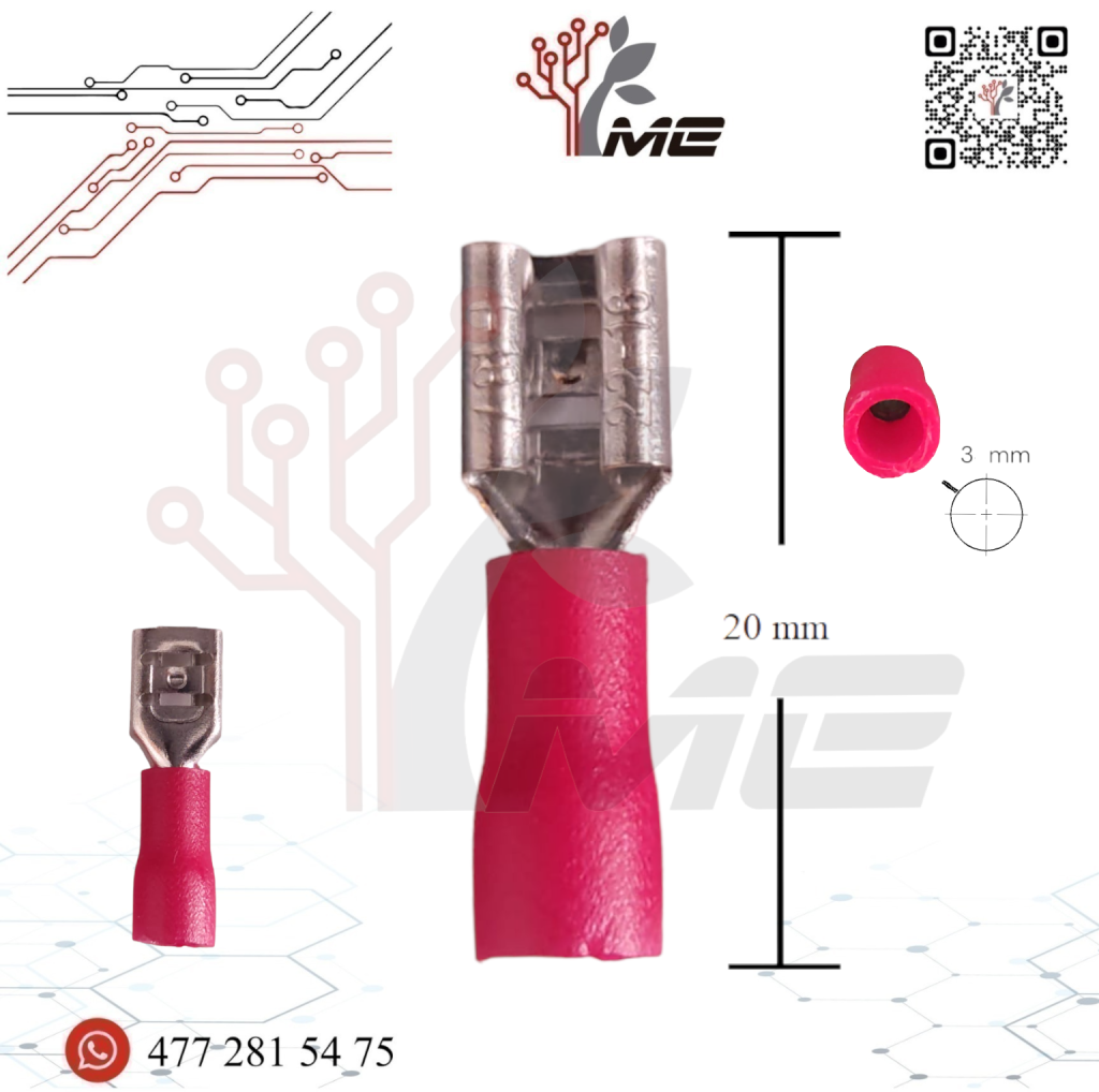 TERMINAL FASTON C/ REC 3/16″ HEMBRA CAL. 16-22 – Corto Circuito