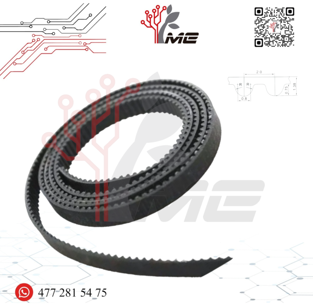 1 METRO DE BANDA DENTADA GT2 6MM – Corto Circuito