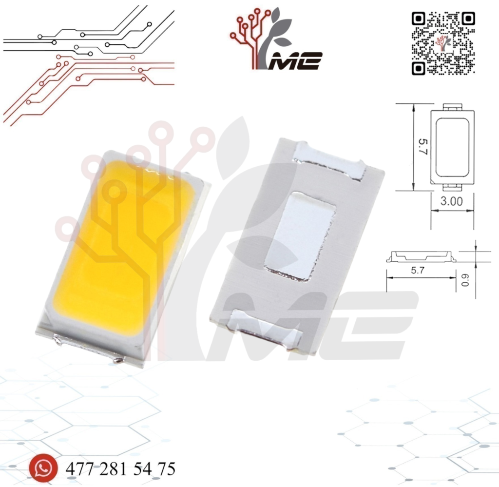 LED SMD 5730 BLANCO CALIDO 3.4V 55 LM – Corto Circuito