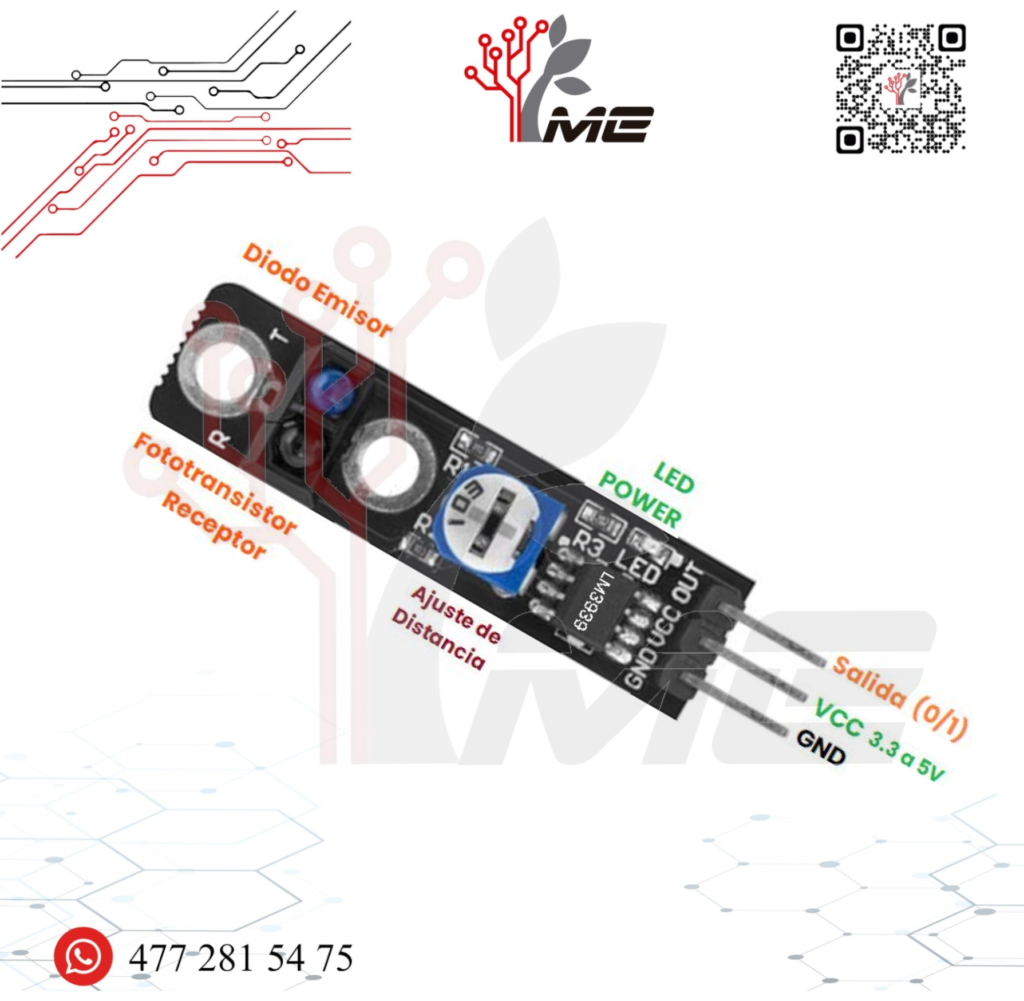 KY-033 SENSOR DETECTOR DE OBSTÁCULO IR – Corto Circuito