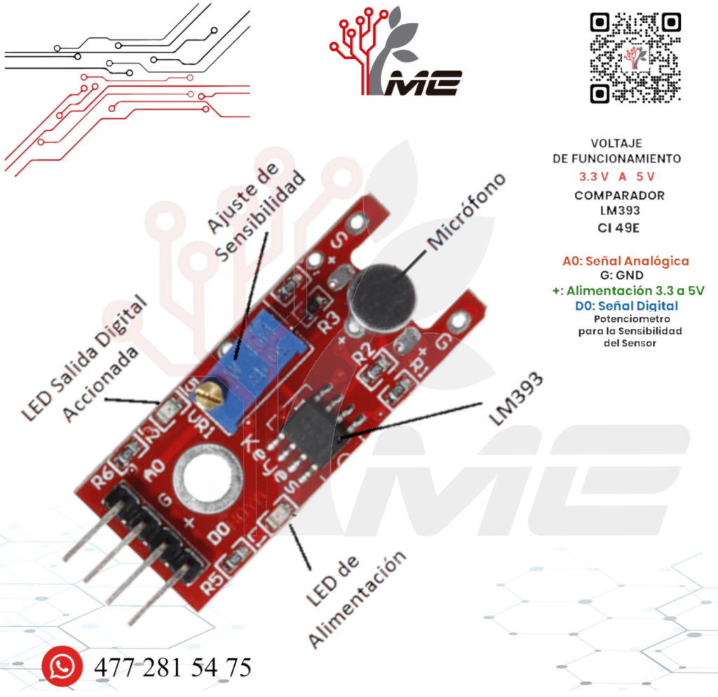 KY-038 MÓDULO DE MICRÓFONO SONIDO – Corto Circuito