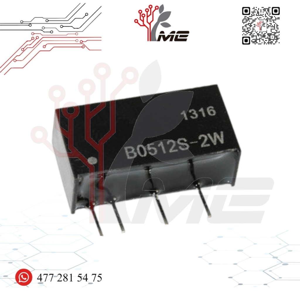 CONVERTIDOR DC- DC SUBIDA B0512 2W 5V – 12V – Corto Circuito