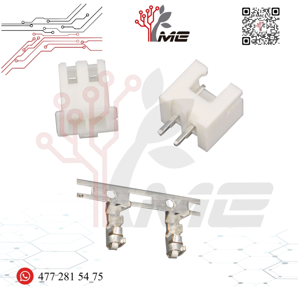 TERMINAL MOLEX XH2.54 MM 2 PINES – Corto Circuito