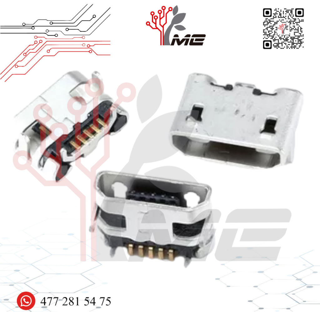 JACK MICRO USB 5 PINES 2 PATAS – Corto Circuito