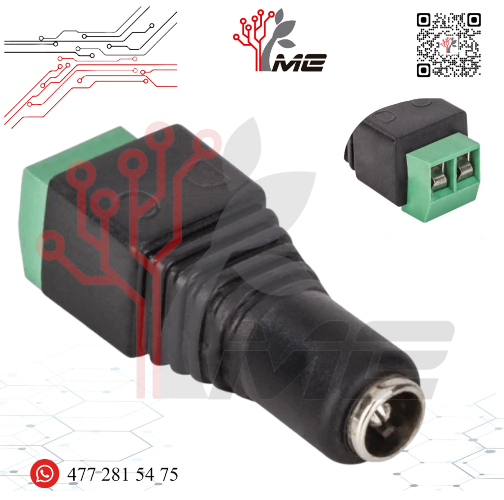 CONECTOR DE CORRIENTE HEMBRA 3.5MM C/TERMINAL ATORNILLABLE – Corto Circuito