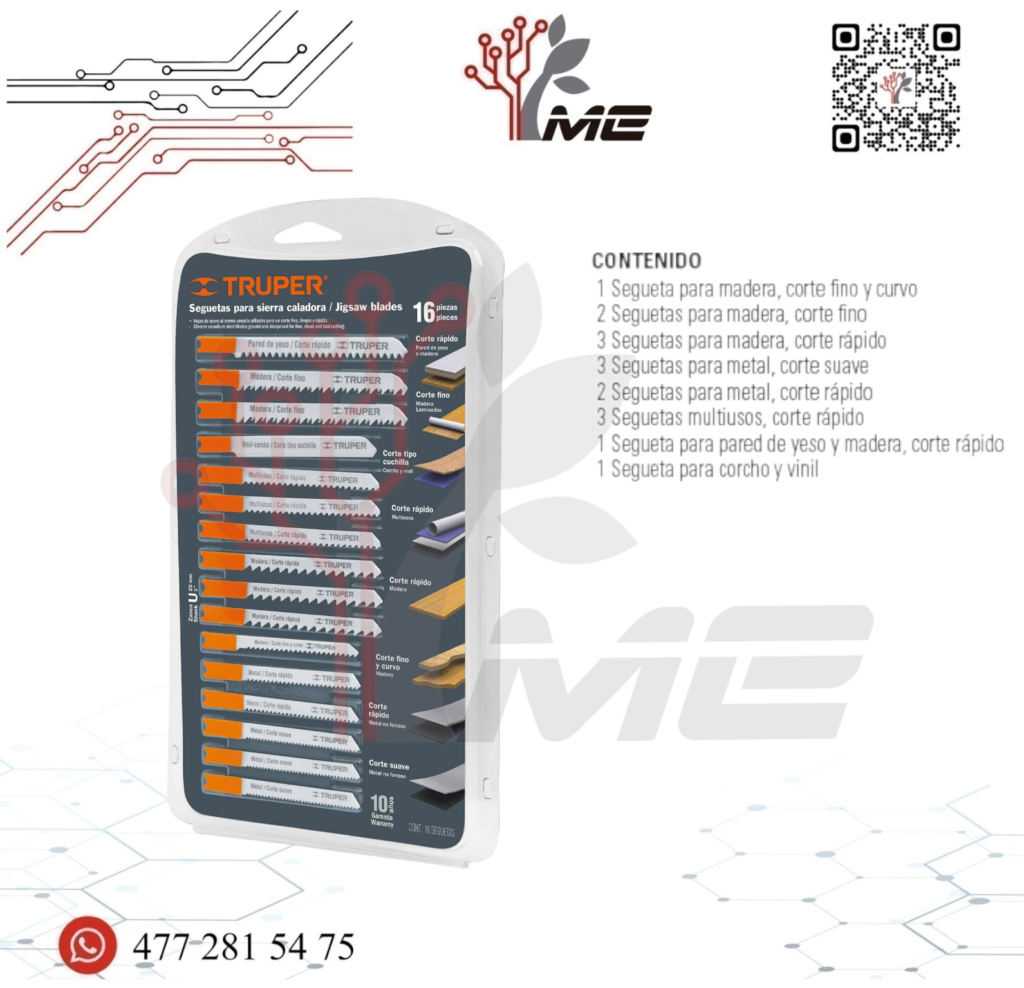 JUEGO DE SEGUETAS PARA CALADORA – Corto Circuito