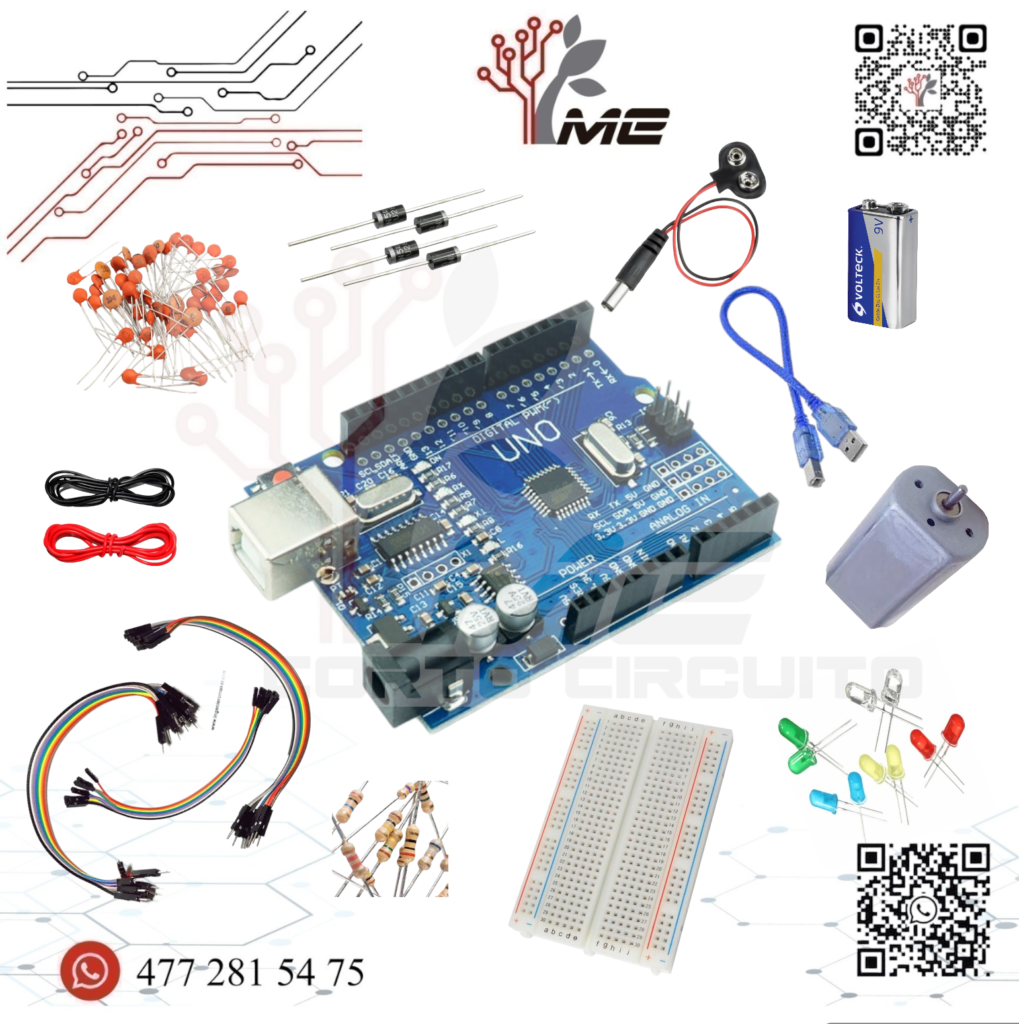 ARDUINO KIT BASICO LED – Corto Circuito